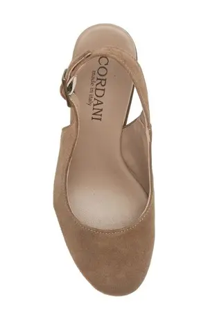Cordani Torrie Platform Slingback Pump - Fango Suede