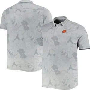 Tommy Bahama Cleveland Browns Big & Tall Miramar Blooms Polo - Gray