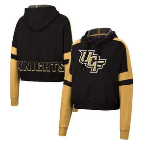 COLOSSEUM Ucf Knights Throwback Stripe Arch Logo Cropped Pullover Hoodie