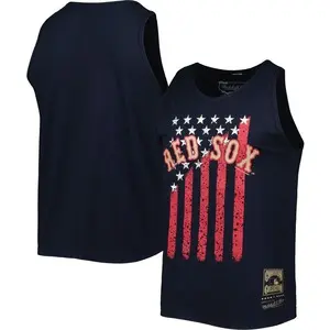 Mitchell & Ness Boston Red Sox Cooperstown Collection Stars And Stripes Tank Top - Navy