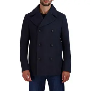 Cole Haan Double Breasted Pea Coat - Navy