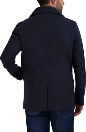 Cole Haan Double Breasted Pea Coat - Navy