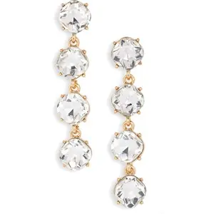 Ettika Ettika Crystal Drop Earrings Gold