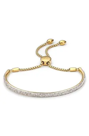 Monica Vinader Fiji Diamond Bar Bracelet - Yellow Gold