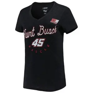 G-III 4HER BY CARL BANKS Kurt Busch Bump & Run V-neck T-shirt