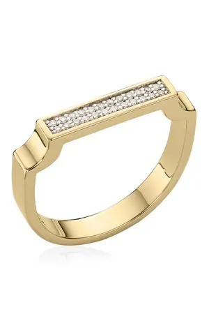 Monica Vinader Diamond Signature Ring - Gold