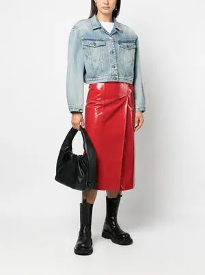 Gucci Crocodile-effect Pencil Skirt