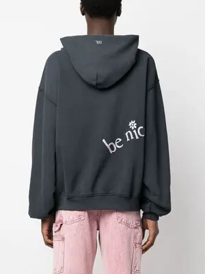 ERL Cotton Blend Fleece Hoodie