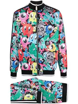 Philipp Plein Cartoon-print Tracksuit - Black