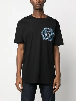 Philipp Plein Logo Print T-shirt - Black