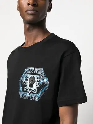 Philipp Plein Logo Print T-shirt - Black
