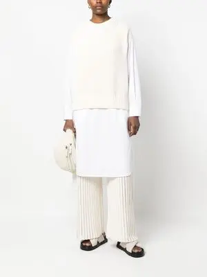 Fabiana Filippi Ribbed Wide-leg Trousers