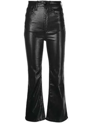 Rag & Bone Coated Flared Cropped Jeans