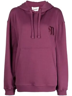 Nanushka Embroidered Logo Hoodie - Purple