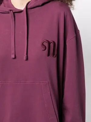 Nanushka Embroidered Logo Hoodie - Purple