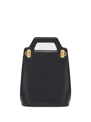 FERRAGAMO Wanda Calf Leather Tote Bag