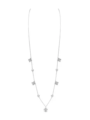 Yoko London 18kt White Gold Diamond And Pearl Necklace - Silver