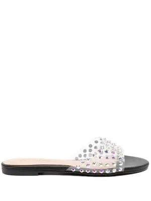 Schutz Crystal-embellished Transparent Sandals