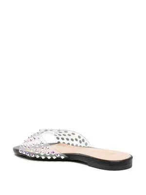 Schutz Crystal-embellished Transparent Sandals