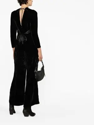 Rixo Beatriz Velvet Jumpsuit