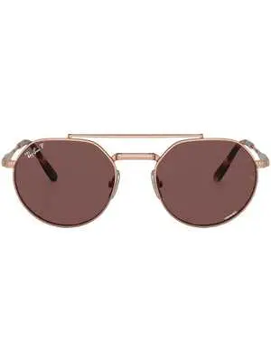 Ray-ban Ray-Ban Jack Titanium Round-Frame Sunglasses Gold