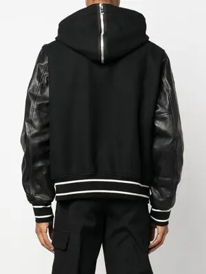 Givenchy Raised-logo Hooded Varsity Jacket