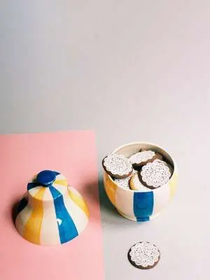 HAY Sobremesa Striped Cookie Jar