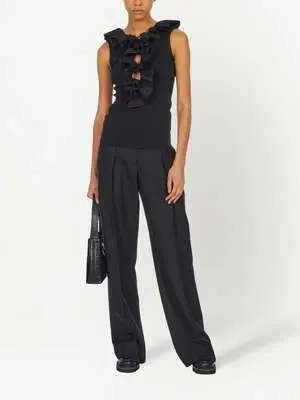 FERRAGAMO Ruffle-trim Wool Vest