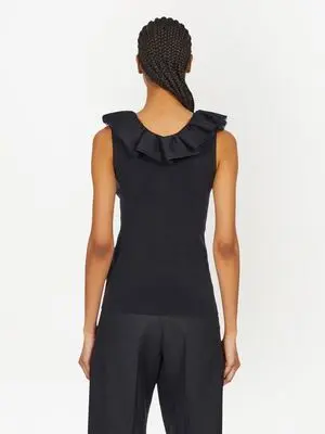 FERRAGAMO Ruffle-trim Wool Vest