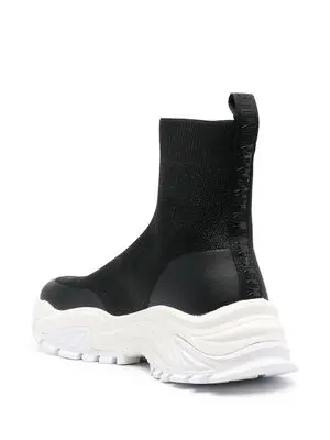 Versace Logo-print Sock-style Sneakers