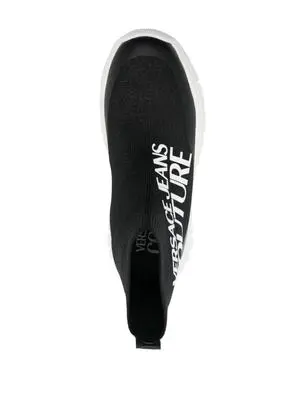 Versace Logo-print Sock-style Sneakers