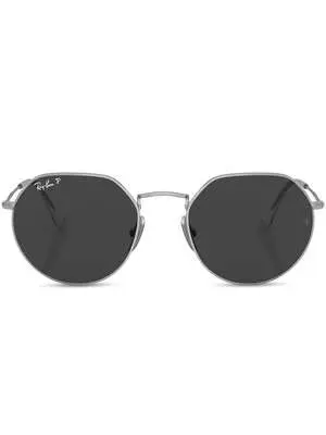 Ray-ban Jack Titanium Geometric Sunglasses - Silver