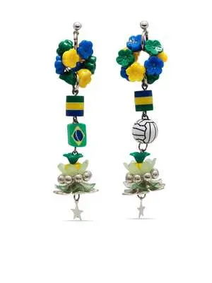 AMIR SLAMA Brazil Drop Earrings - Multicolour