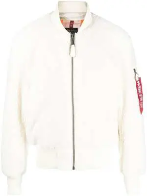 Alpha Industries Faux-shearling Bomber Jacket - Neutrals