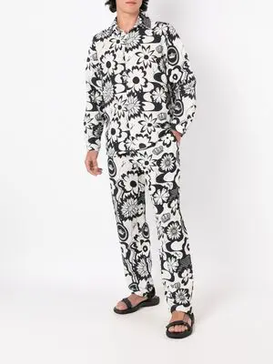 AMIR SLAMA Graphic-print Long-sleeve Shirt