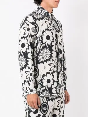 AMIR SLAMA Graphic-print Long-sleeve Shirt