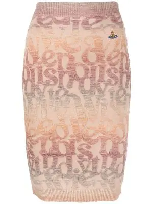 VIVIENNE WESTWOOD Logomania Knitted Pencil Skirt