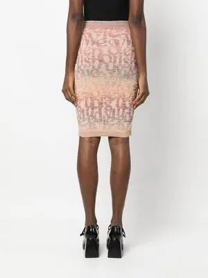VIVIENNE WESTWOOD Logomania Knitted Pencil Skirt