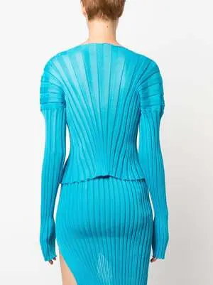 A. ROEGE HOVE Katrina Ribbed Knit Lace-up Top