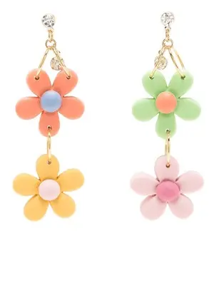 AMIR SLAMA Flower Charm Drop Earrings - Multicolour
