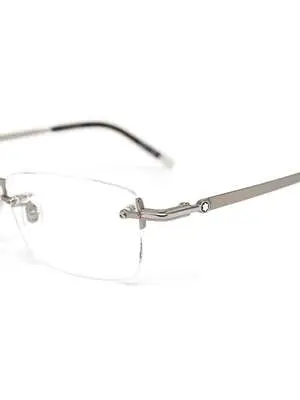 Montblanc Rectangular Rimless Eyeglasses