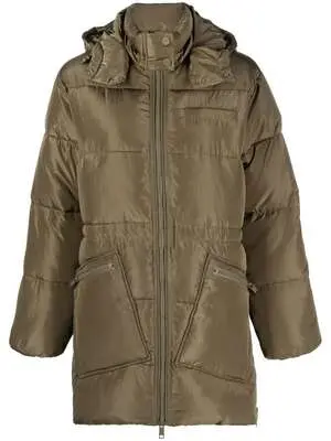 GANNI Oversized Tech Puffer Midi Jacket