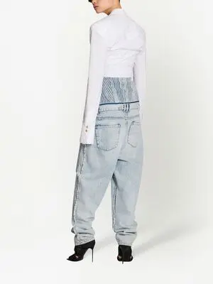 Balmain Cropped Cotton Blouse