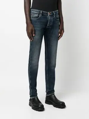 Emporio Armani Stonewashed Straight-leg Jeans