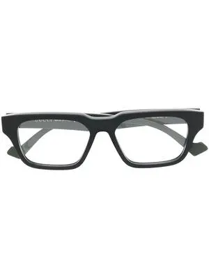 Gucci Colour-block Square Glasses - Black