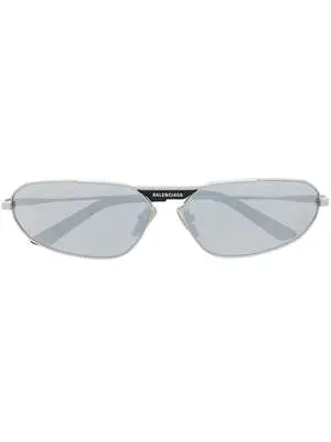 Balenciaga Oval-frame Sunglasses - Silver