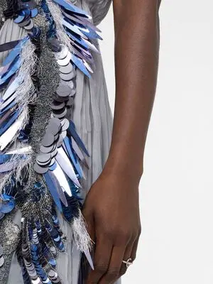 Alberta Ferretti Sequin-embellished V-back Dress