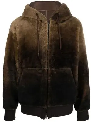 SALVATORE SANTORO Reversible Shearling Hooded Jacket