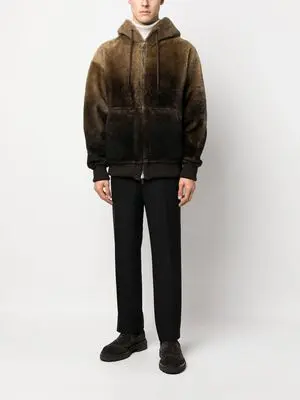 SALVATORE SANTORO Reversible Shearling Hooded Jacket