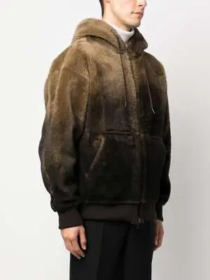 SALVATORE SANTORO Reversible Shearling Hooded Jacket
